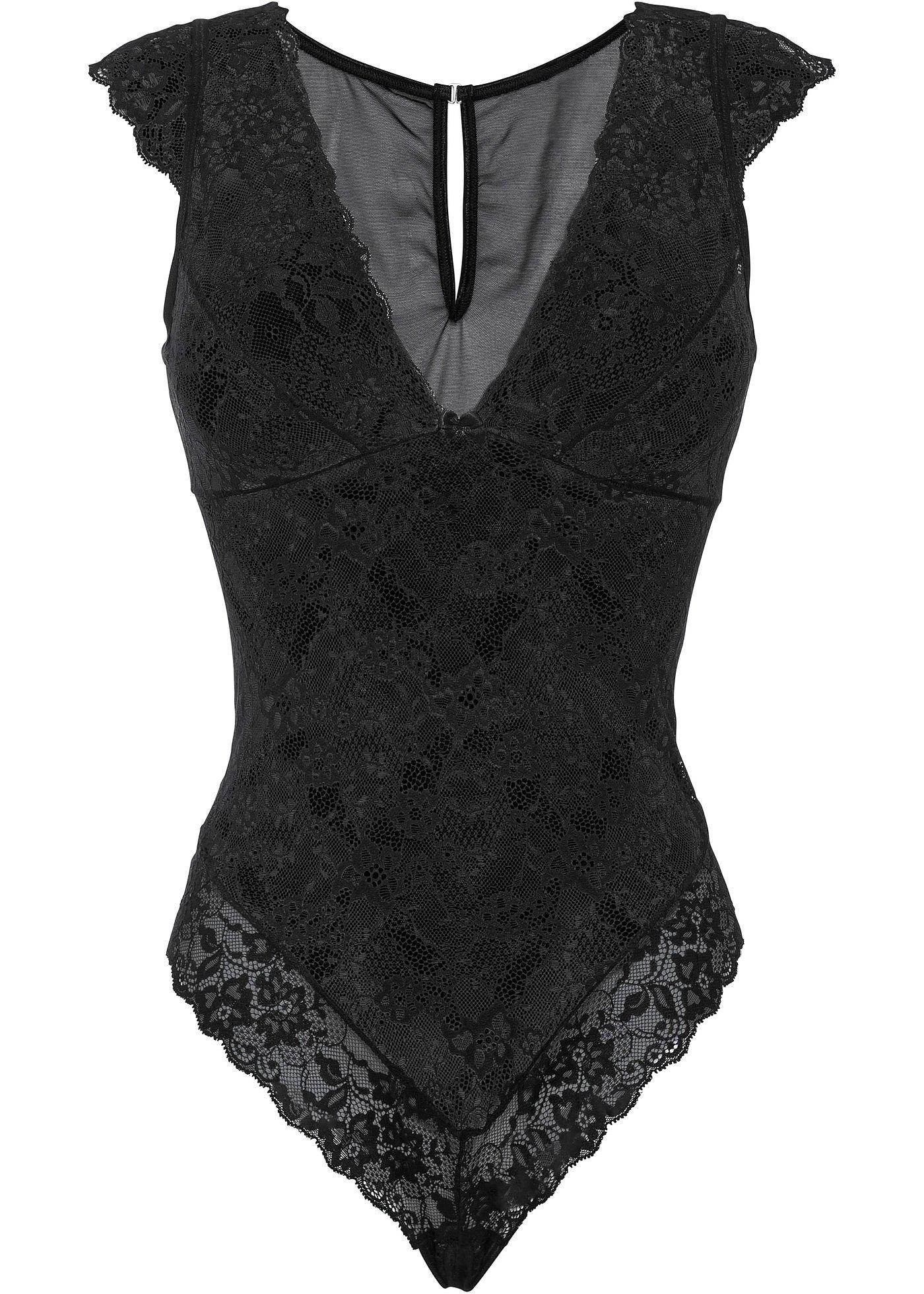 Sexig body i spets - svart